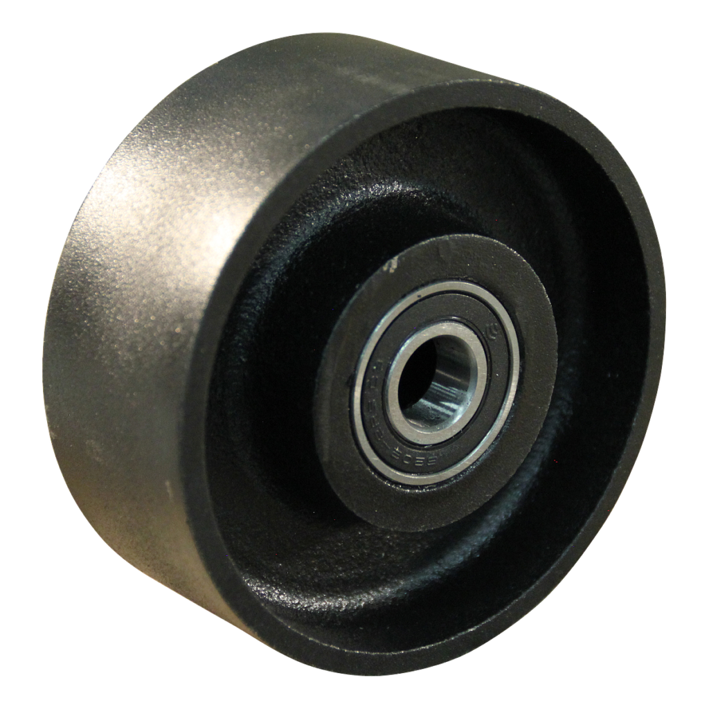Gietijzeren wiel, 100mm diameter, gietijzeren loopvlak, kogellager ...