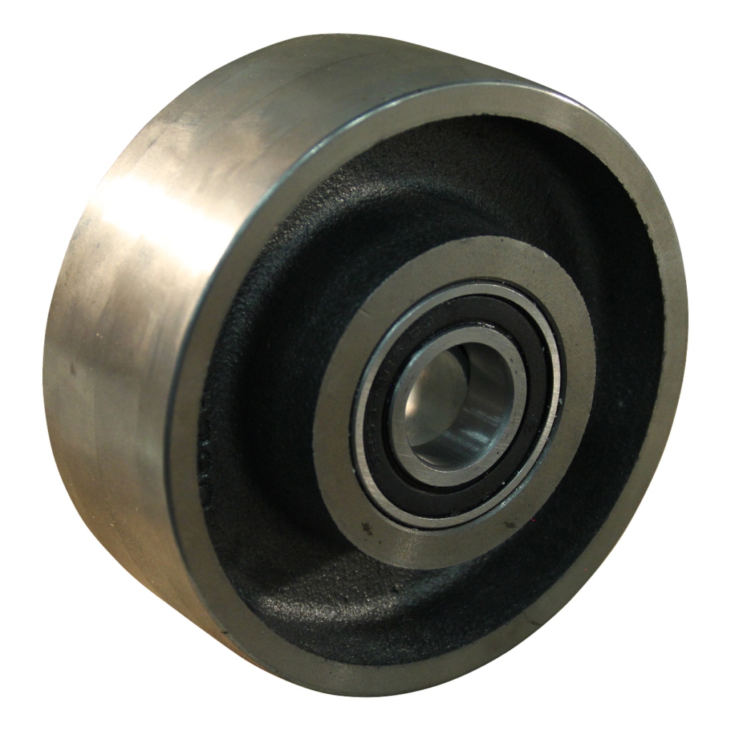Gietijzeren wiel, 150mm diameter, gietijzeren loopvlak, kogellager ...