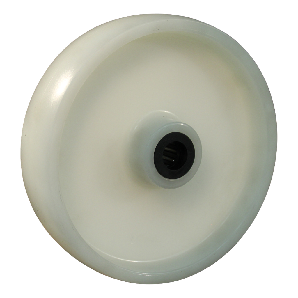 PP wiel, 200mm diameter, PP loopvlak, rollager - Rollers.nl