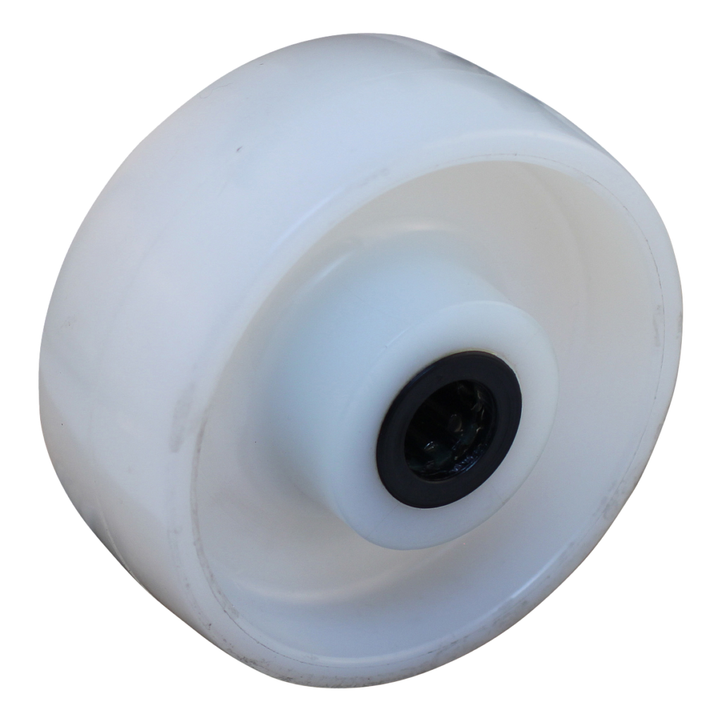 PP wiel, 80mm diameter, PP loopvlak, rollager RVS - Rollers.nl
