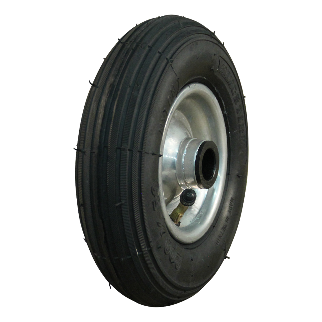 Stalen wiel, 200mm 2.00-4, luchtband 2PR, rollager, V-5501, 20mm asgat ...